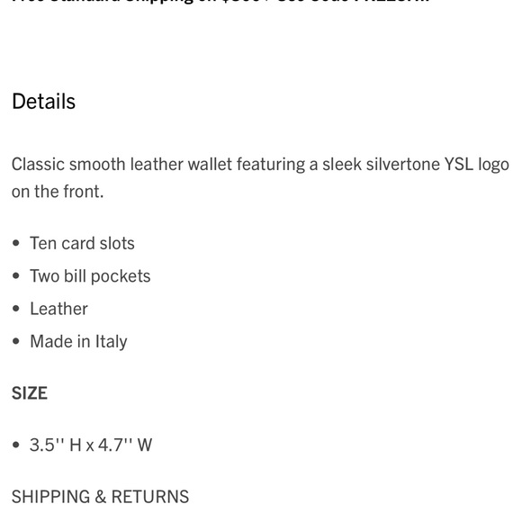 Yves Saint Laurent | Bags | Authentic Ysl Mens Bifold Wallet | Poshmark